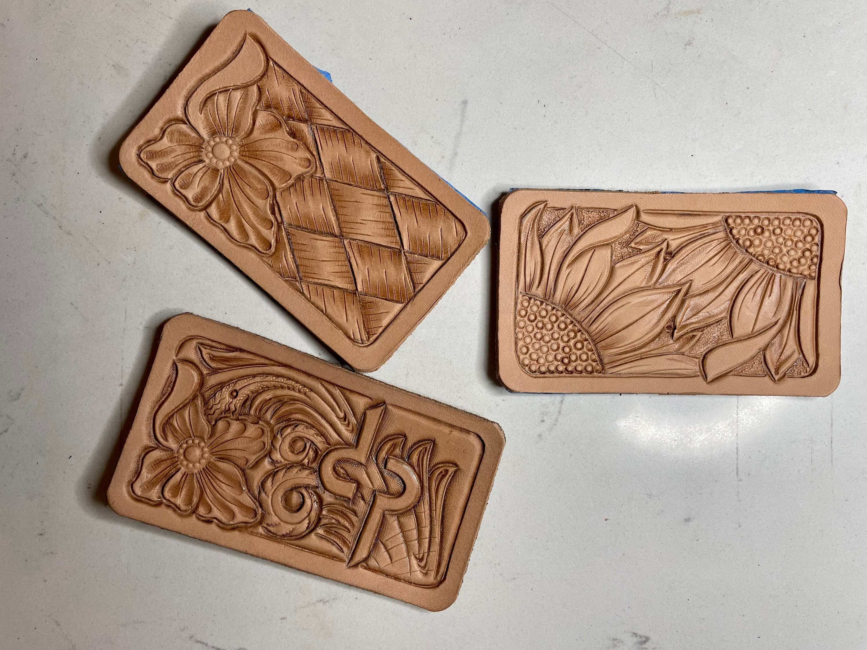 Tooled Leather Patch - Etsy