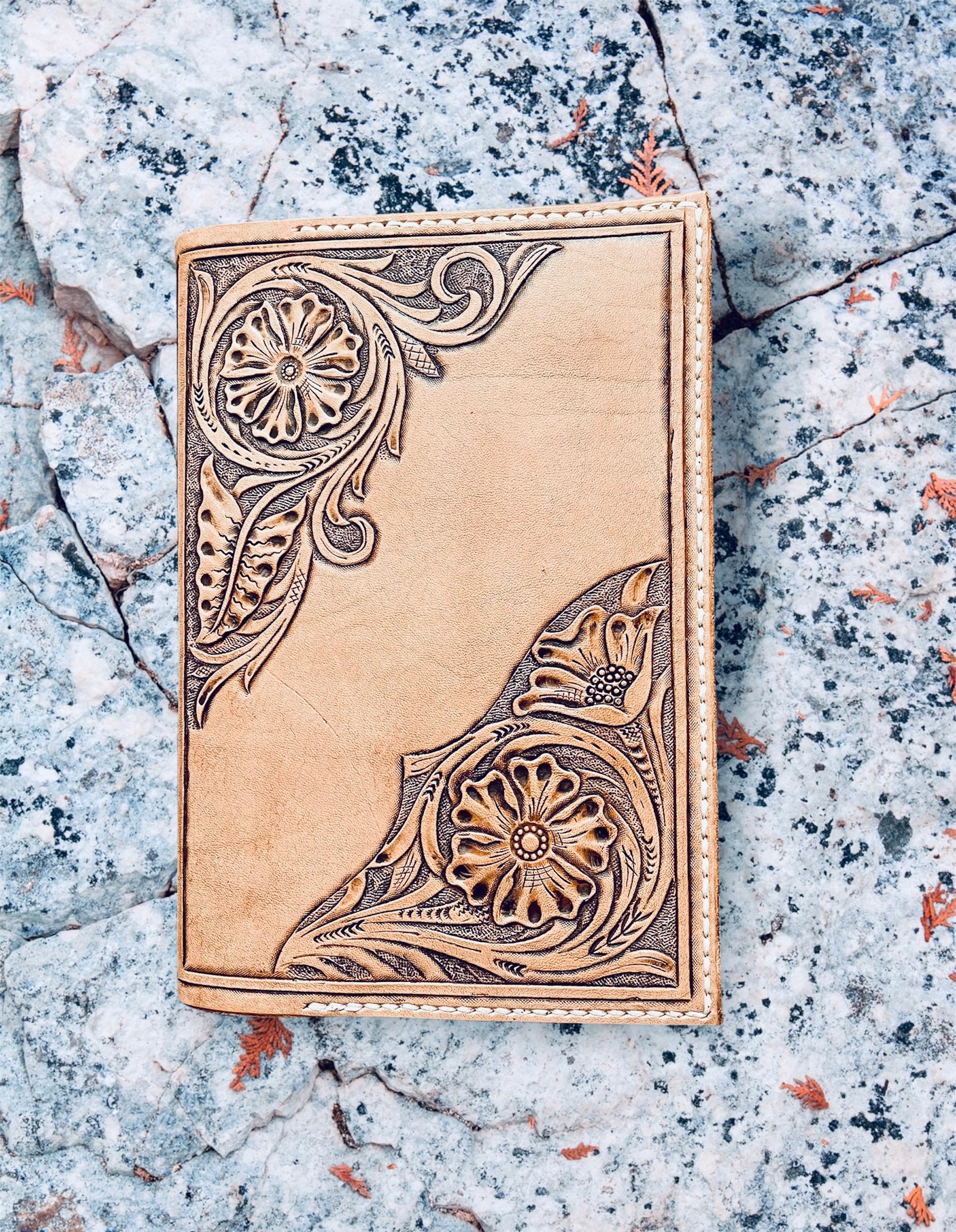 Hand Tooled Leather Journal / Notebook Cover - Etsy