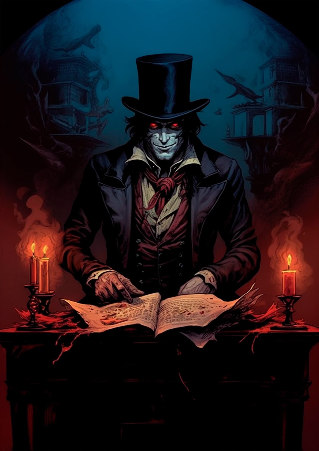 Vampire, Macabre Art, Gothic Home Decor, Midjourney, Digital Portrait ...