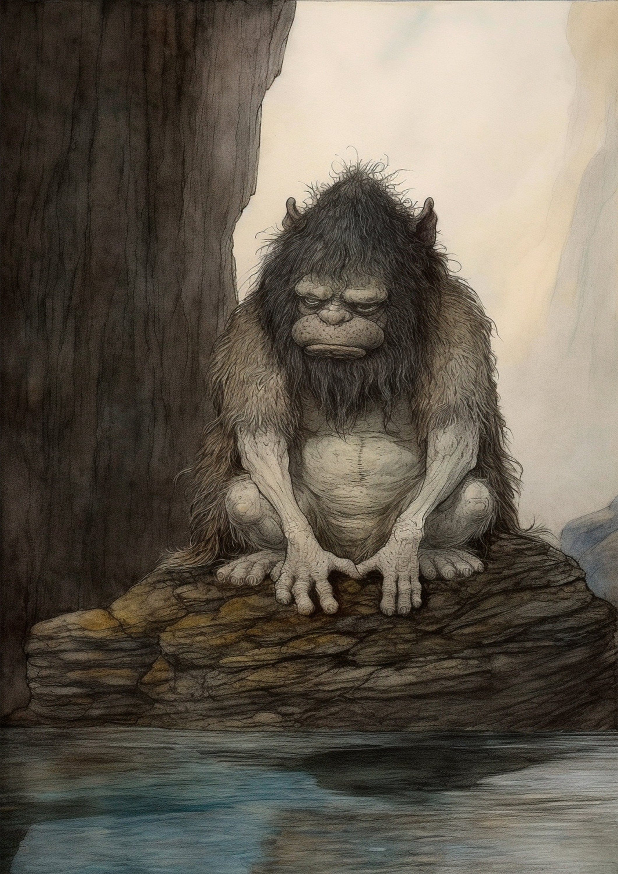 Sad Troll , Midjourney AI Art Print, AI Art Print, Ai Generated Art, AI ...