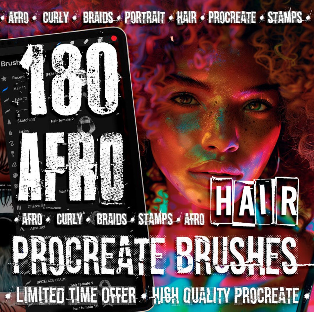 Afro Hair Stаmрs Prосrеаte Brushes Afro Stаmрs Afro Curly Hair Black ...