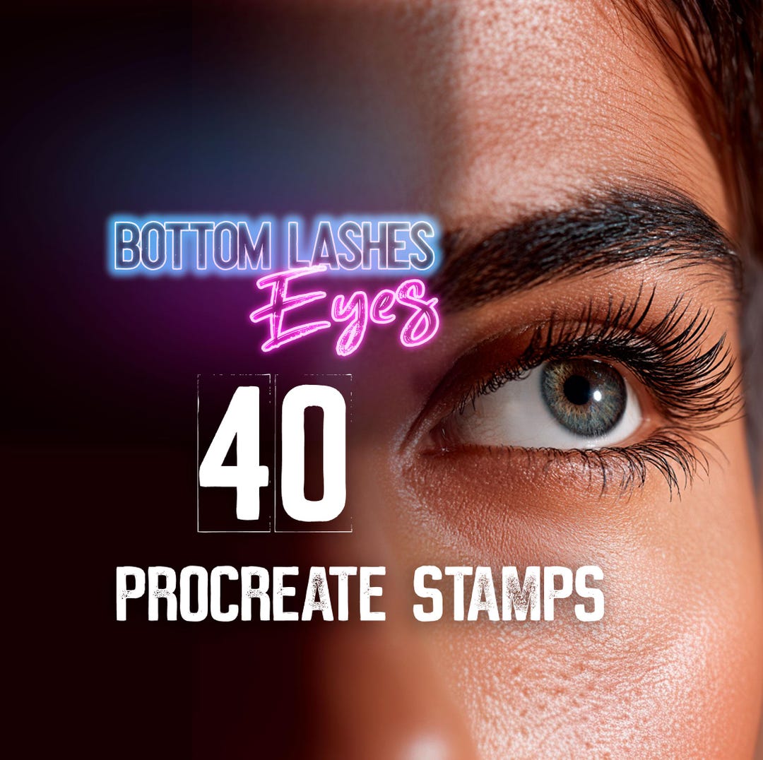 Procreate Bottom Lashes Stamps Brush Set: Portrait & Makeup Tool - Etsy