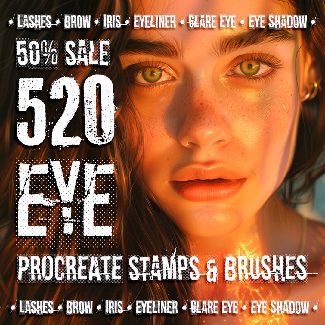 Eye Stamps Procreate Eye Brushes Brow Stamps Top Lashes Glare Eyes ...
