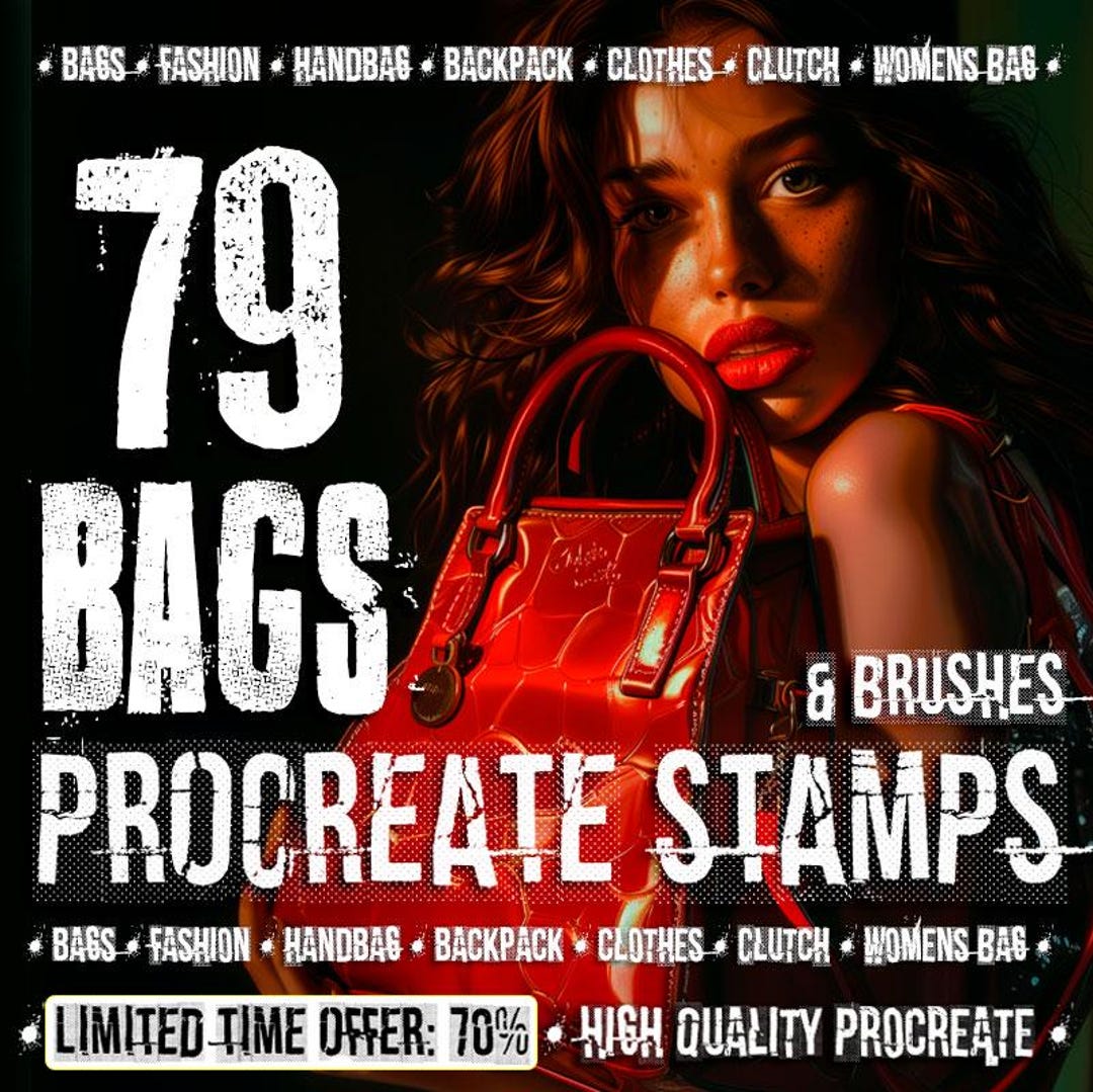 Procreate Bag Stamps Handbag Stamps Procreate Fashion Brushes Fashion ...