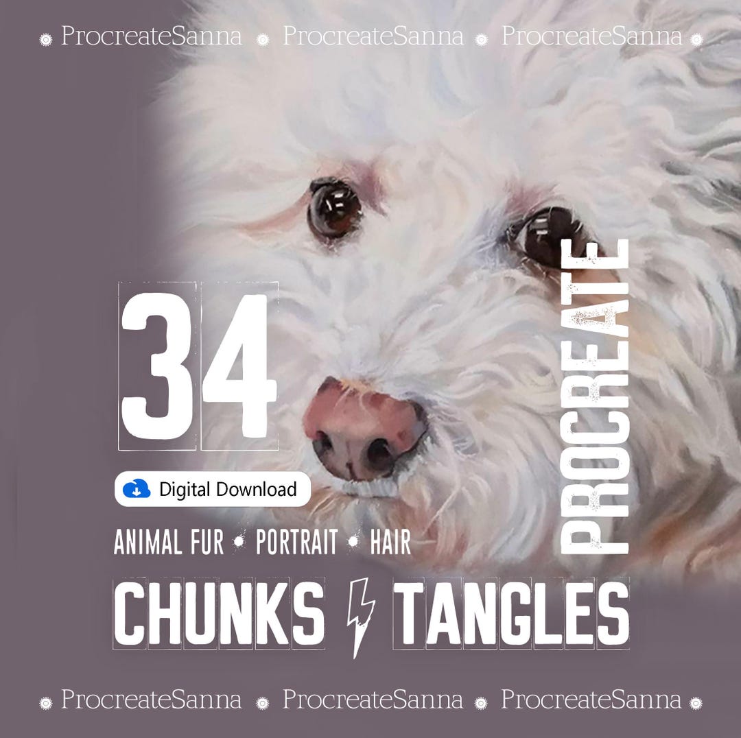 Fur Chunks Tangles Brushes Procreate Fur Chunks Tangles Stamps Fur ...