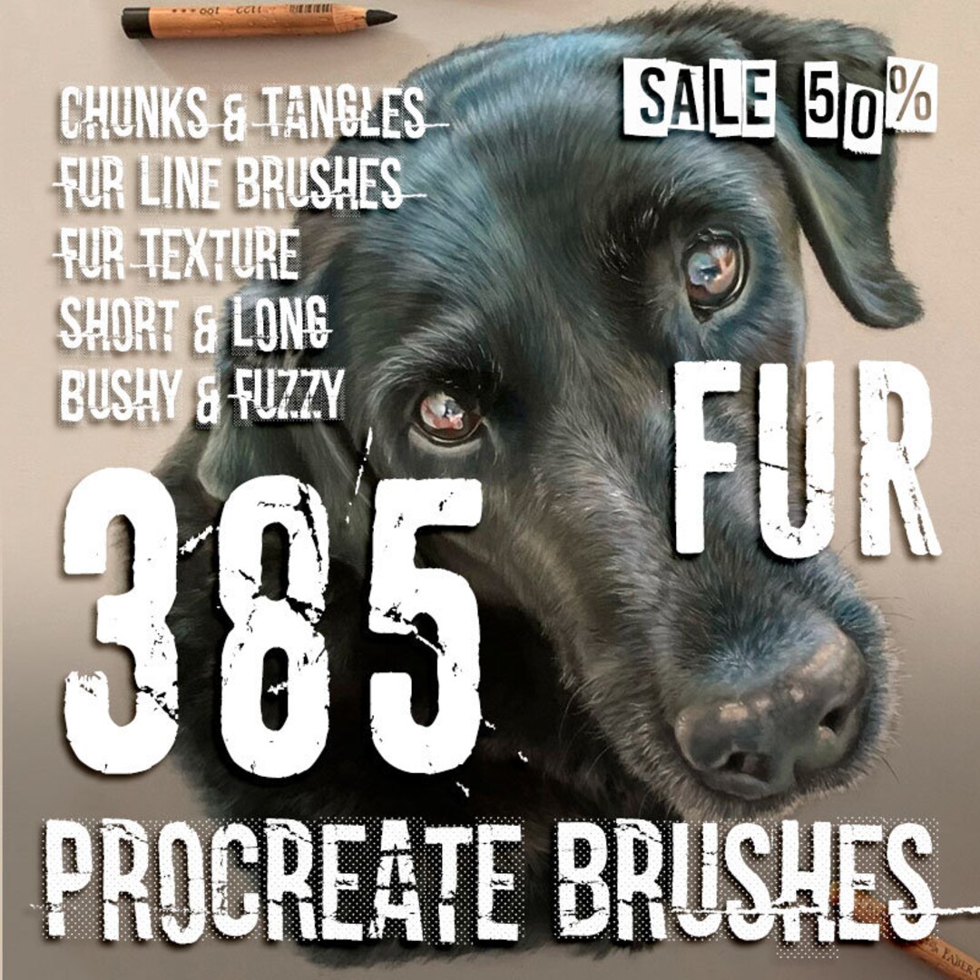 Fur Brushes Procreate Brushes Realistic Fur Brushes Procreate Stamps ...