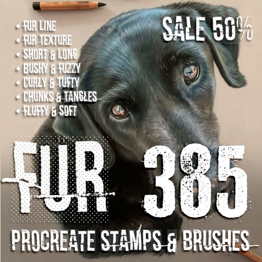 Fur Brushes Procreate Brushes Realistic Fur Brushes Procreate - Etsy