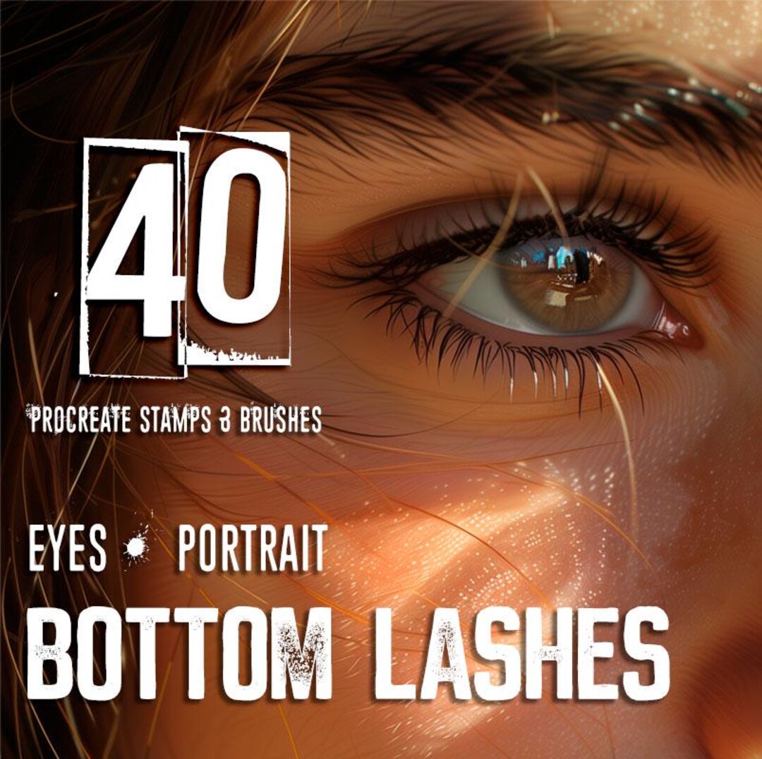 Bottom Lashes Brushes Procreate Lashes Stamp Eyes Brushes Procreate ...