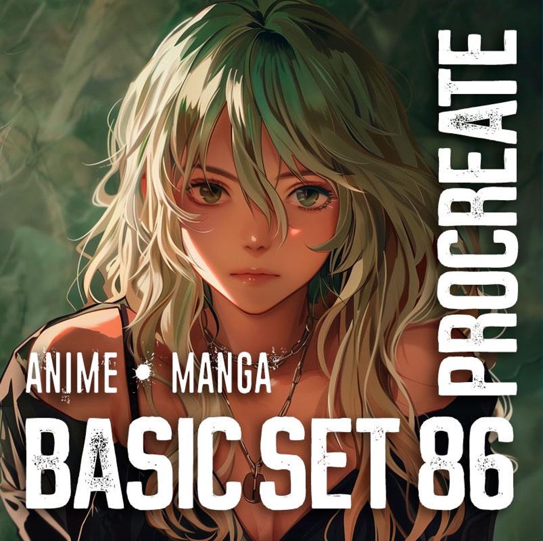 Manga Brushes Anime Brushes Stamps Procreate Manga Stamps Anime Stamps ...