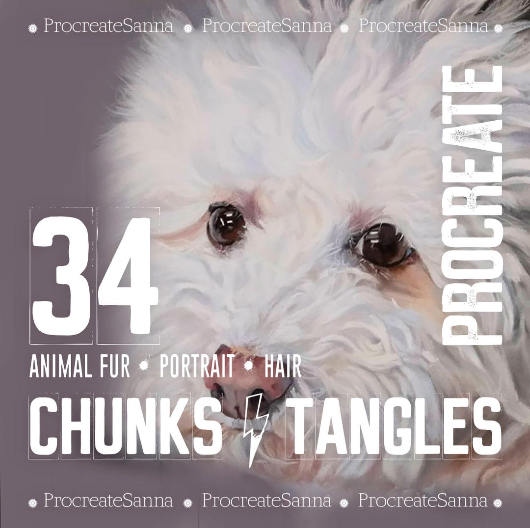 Fur Chunks Tangles Brushes Procreate Fur Chunks Tangles Stamps Fur ...