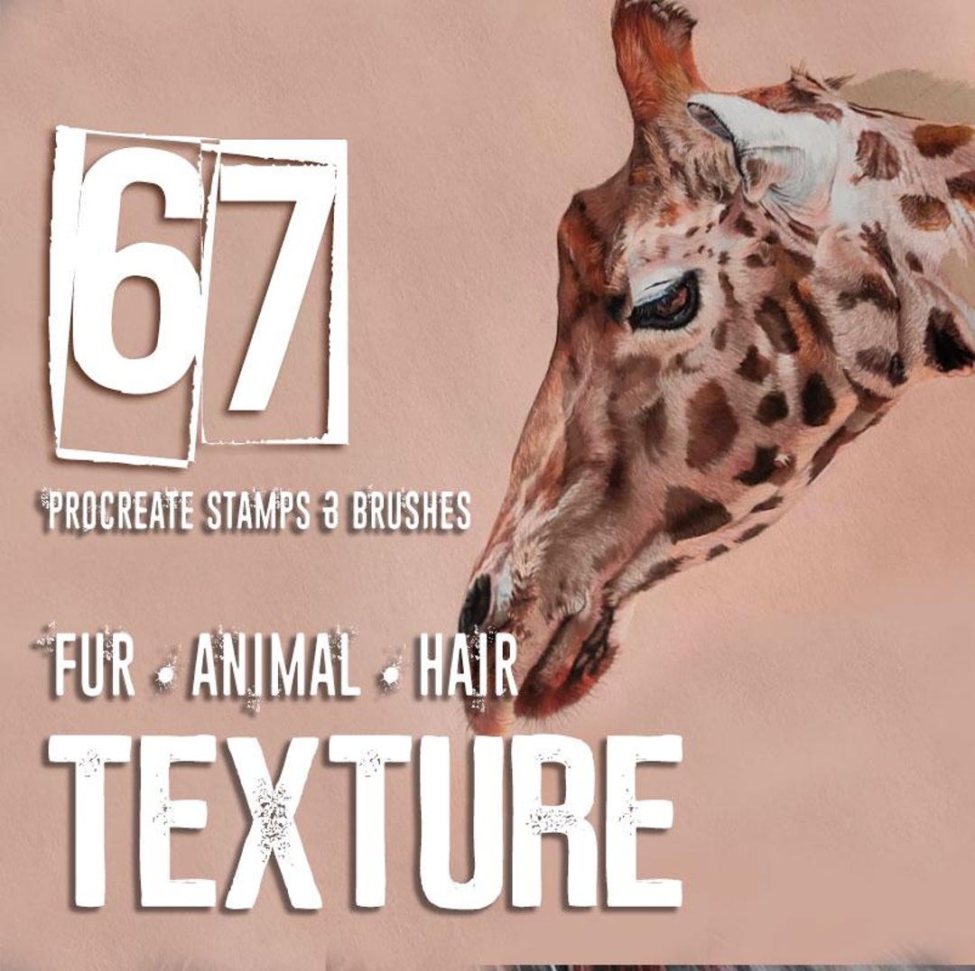 Fur Texture Brushes Procreate Fur Texture Stamps Fur Brush Set Animal ...