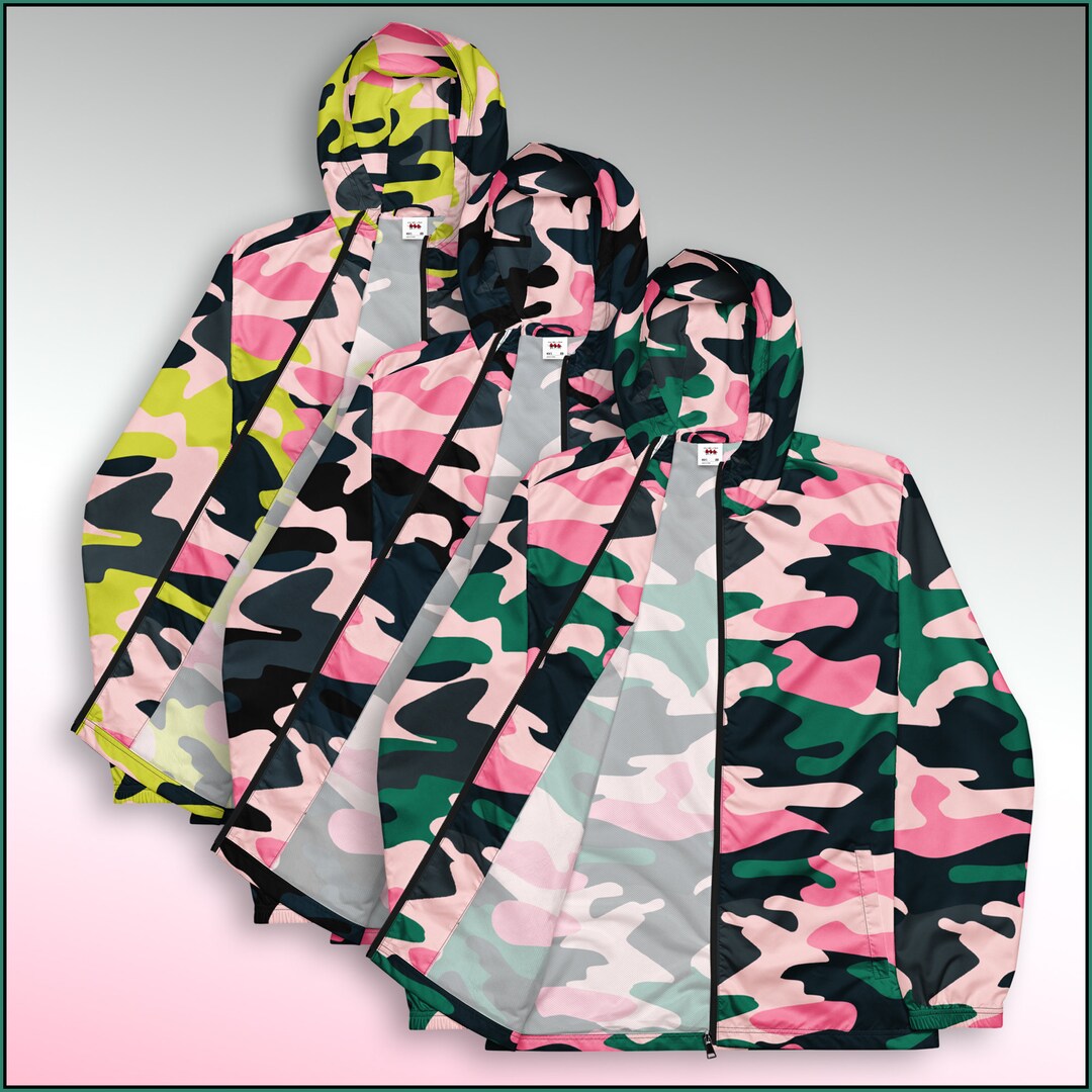Camo - Windbreaker | Pastel Goth | Streetwear | Camo Jacket | Pink ...