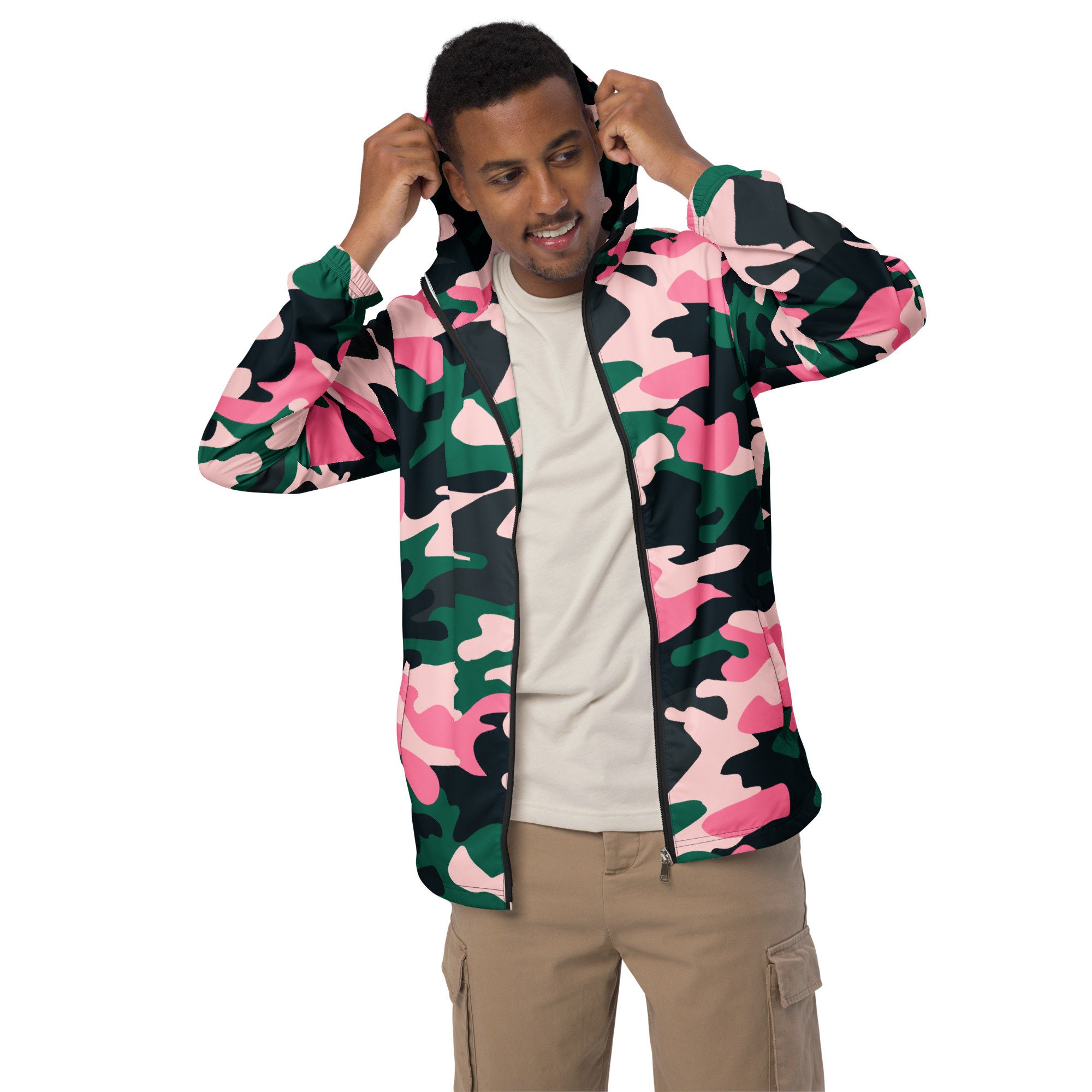 Camo - Windbreaker | Pastel Goth | Streetwear | Camo Jacket | Pink ...