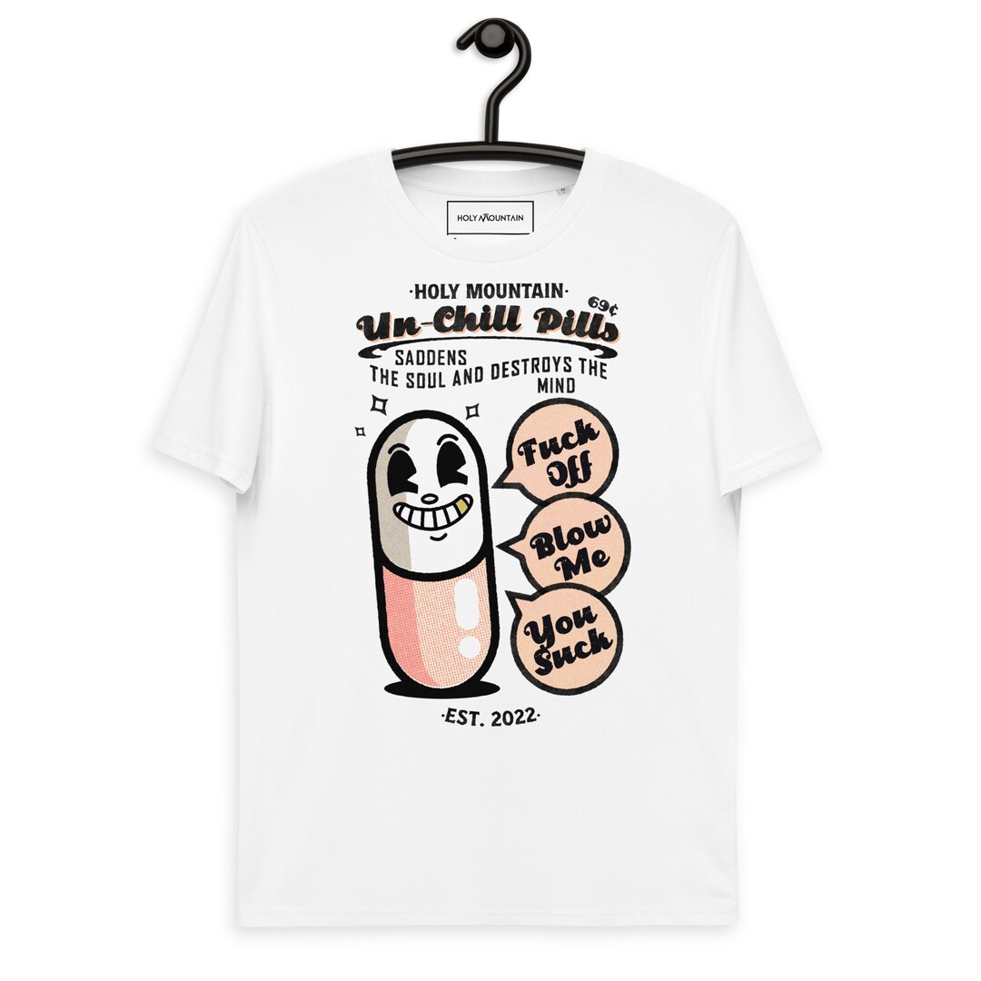 Un Chill Pill - Unisex Organic Cotton T-shirt | Pastel Goth ...