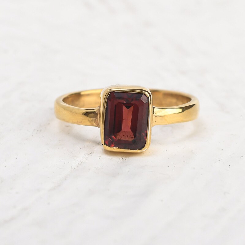 Mens Gold Ring Red Stone - Etsy