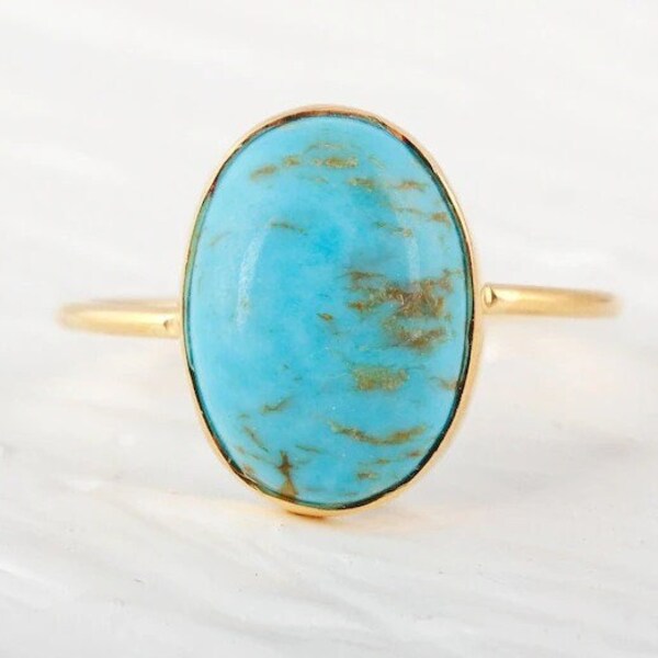 Turquoise Ring 14k - Etsy