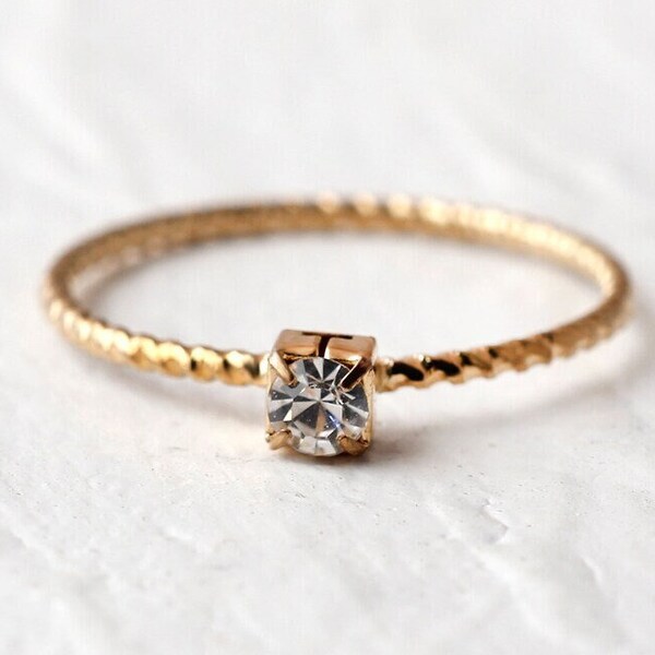 Square Stone Ring - Etsy