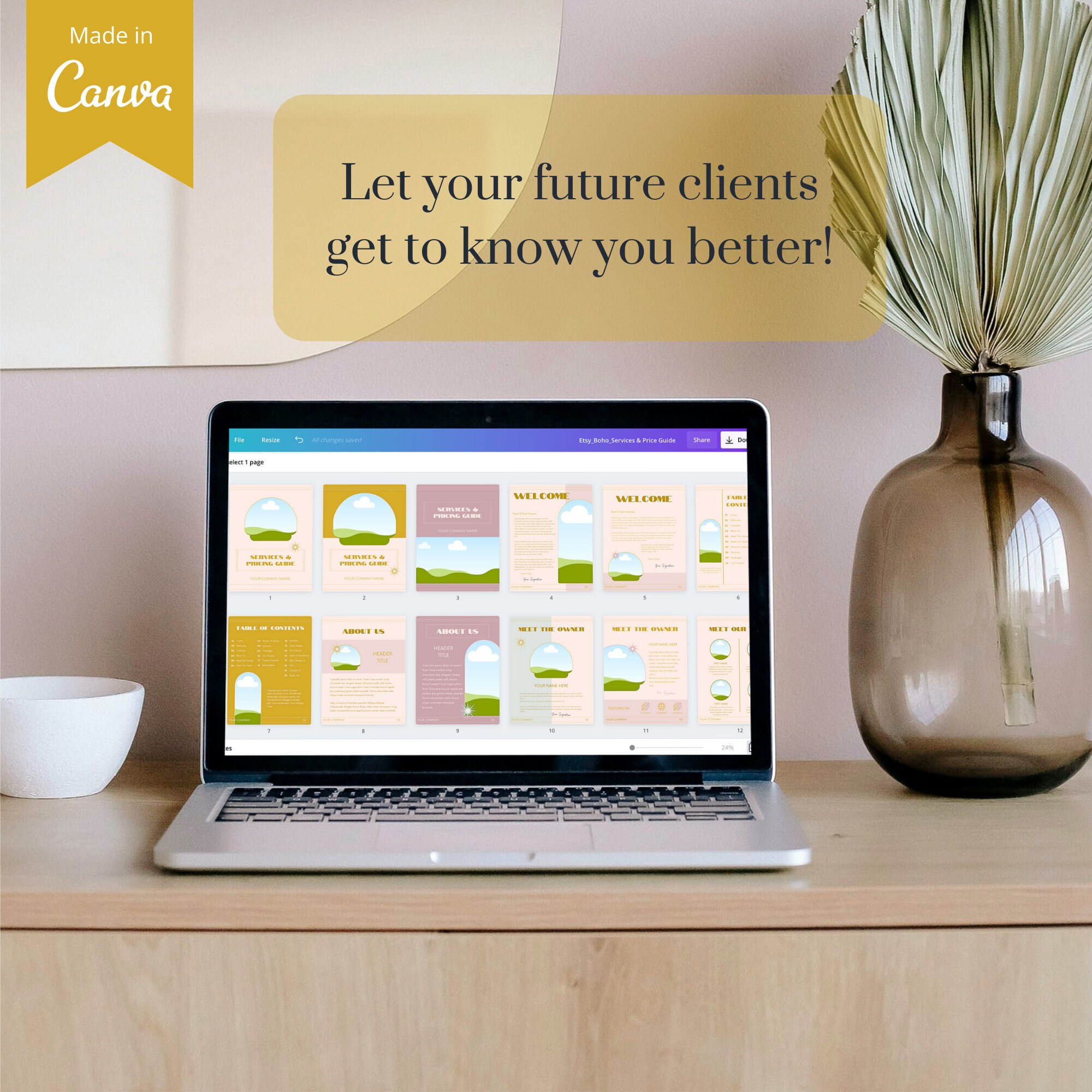 Customizable Services and Pricing Guide Template | Canva Digital ...