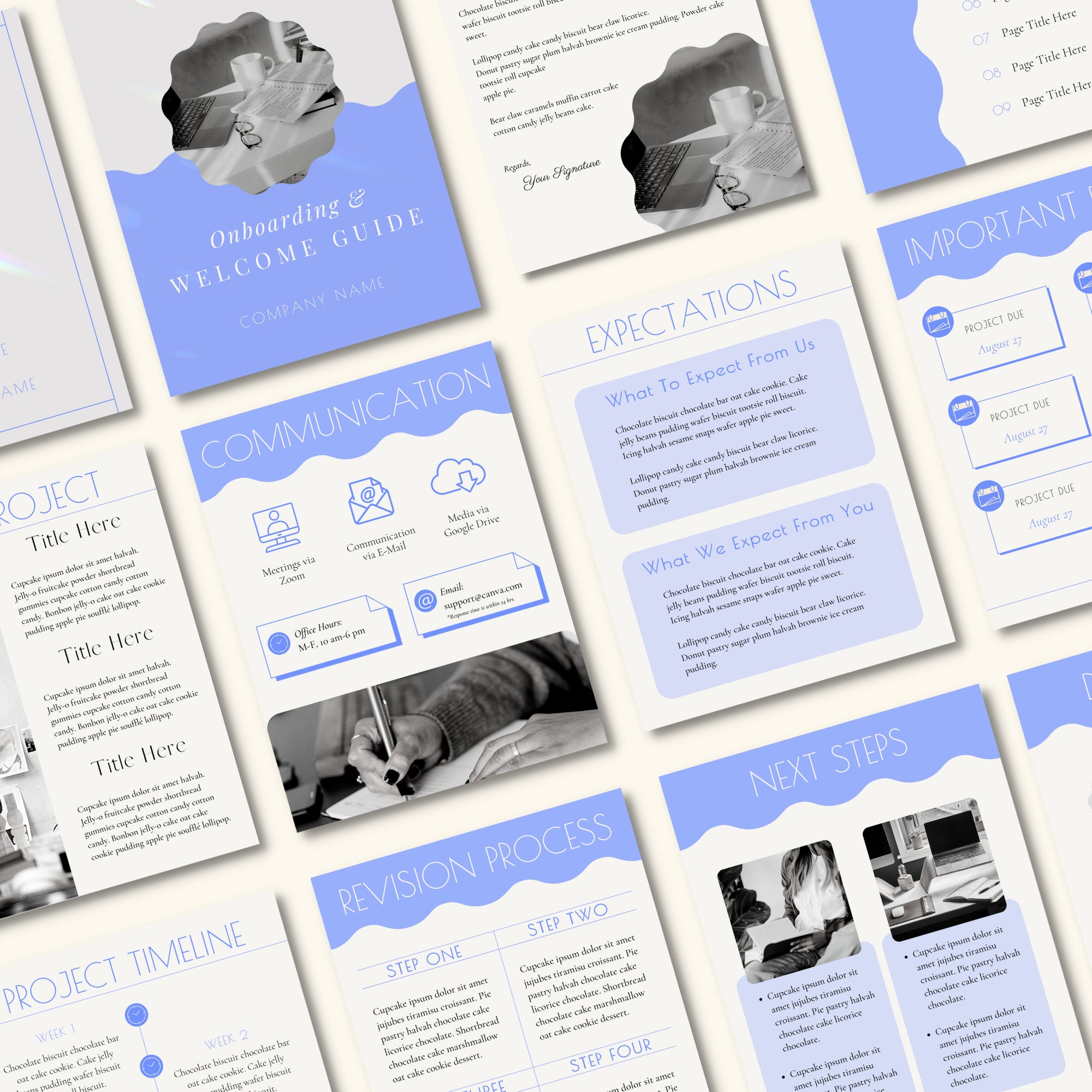 Customizable New Client Modern Welcome Guide Canva Digital Download ...