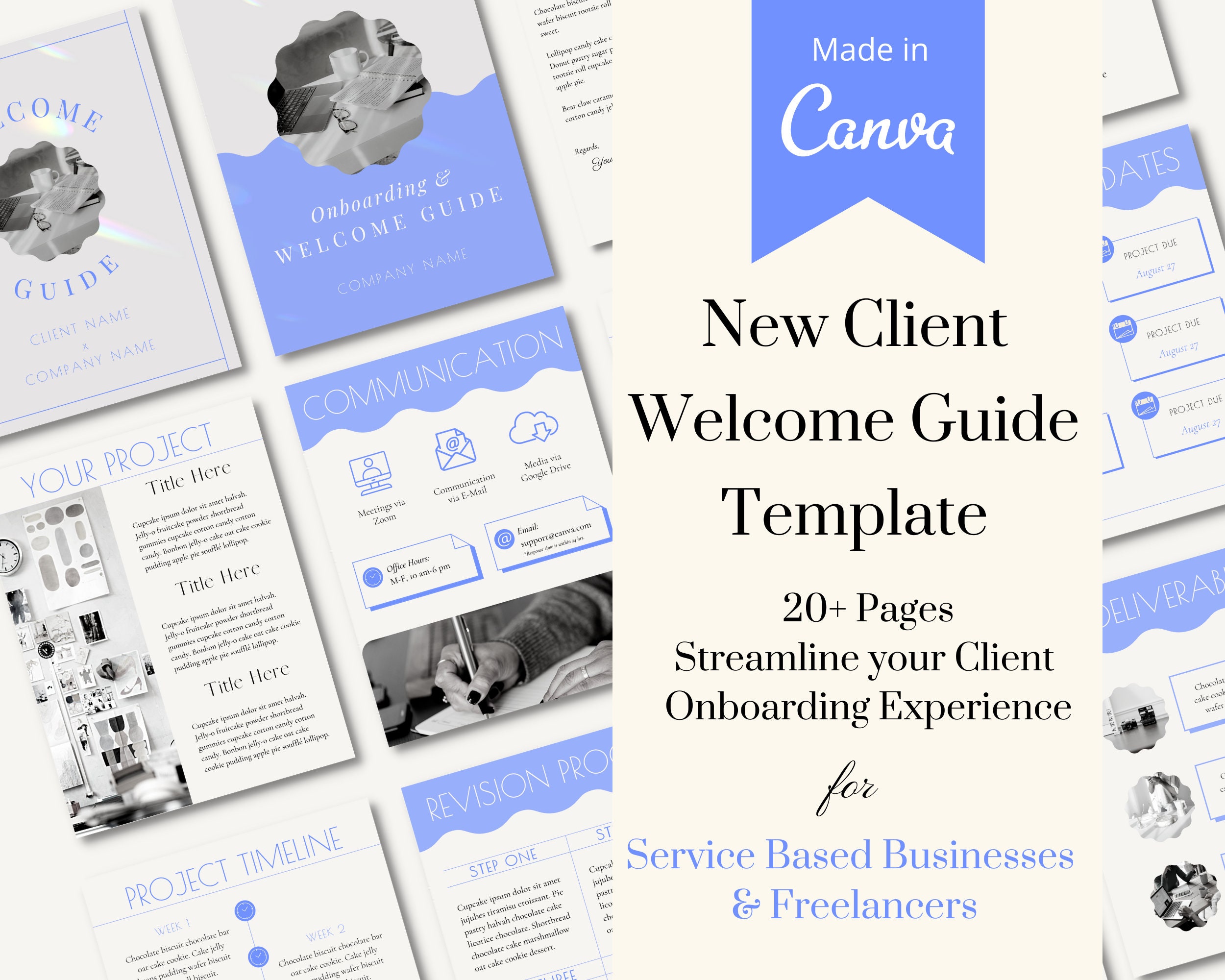Customizable New Client Modern Welcome Guide Canva Digital Download ...