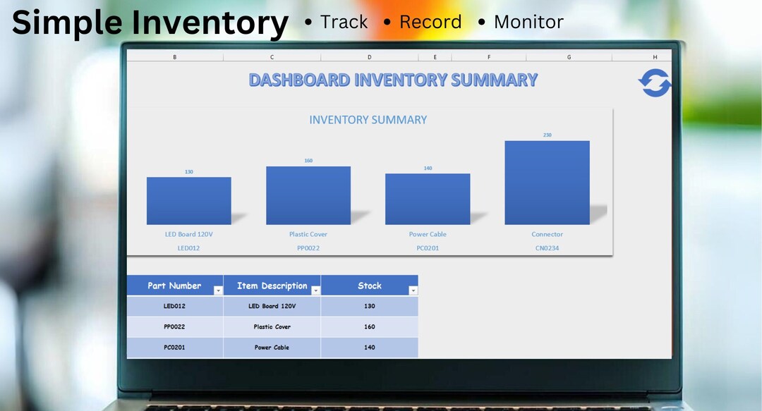 Inventory Tracker Summary (simple to Use) - Etsy