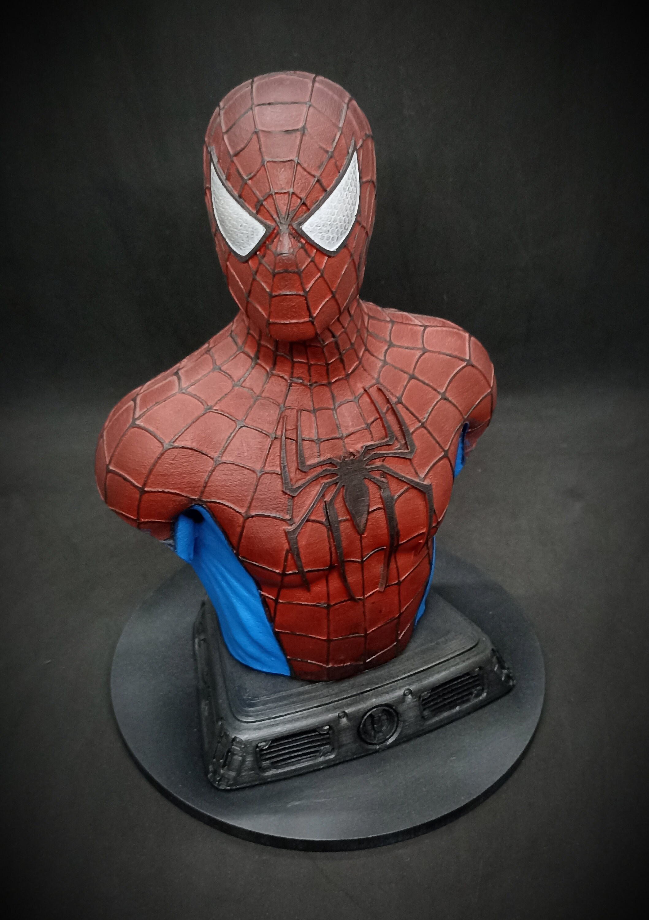 Spiderman Bust: 3D Printed Diorama Sculpture (25cm) - Etsy