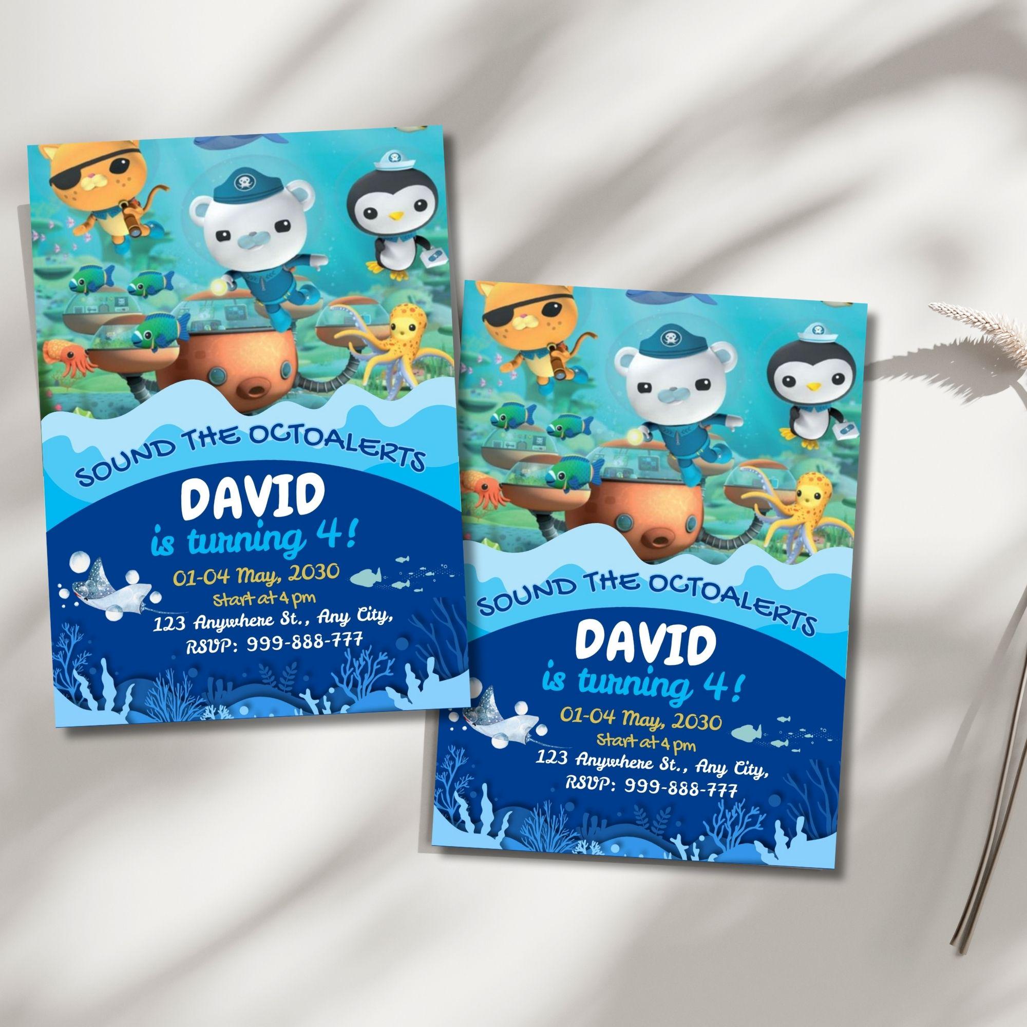 Octonauts Birthday Invitation Template, Printable Editable Party Invite ...