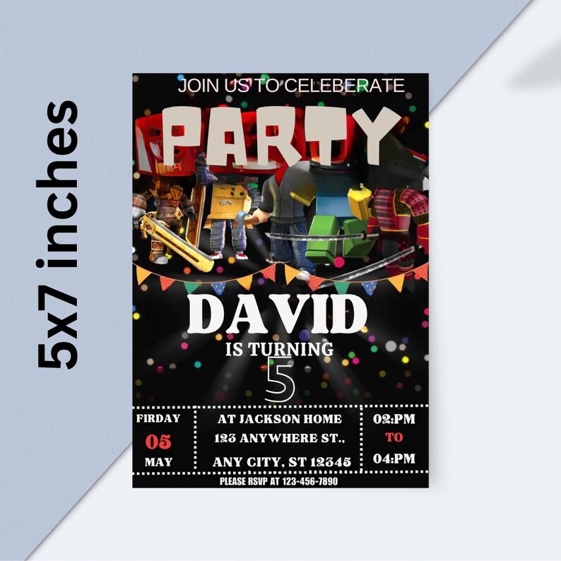 Editable Boys Birthday Invitation | Video Game Party Template | Kids ...