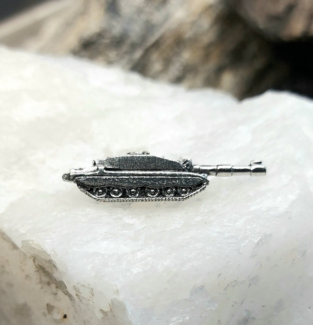 CHALLENGER TANK Pewter Lapel Badge Tie Pin - Etsy