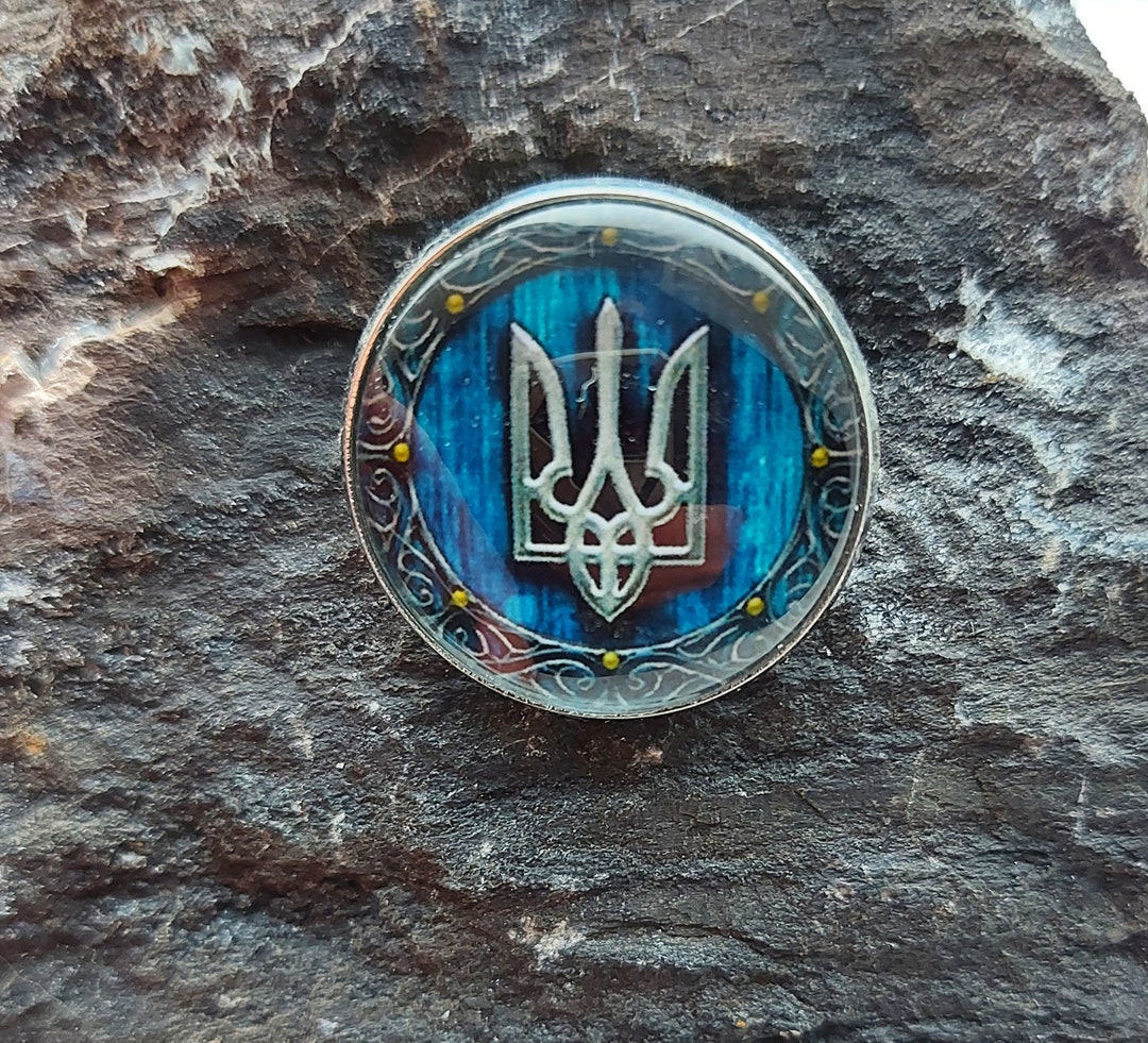 UKRAINE Tryzub Trident Seal National Symbol Pin Badge - Etsy