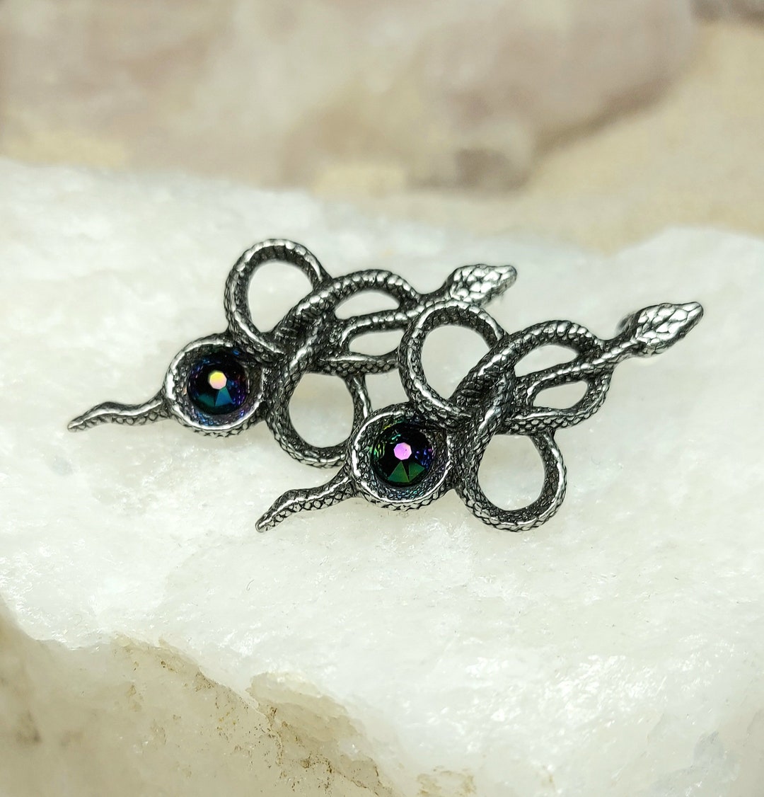 INFINITY SERPENT Pewter Stud Earrings Gift Boxed - Etsy