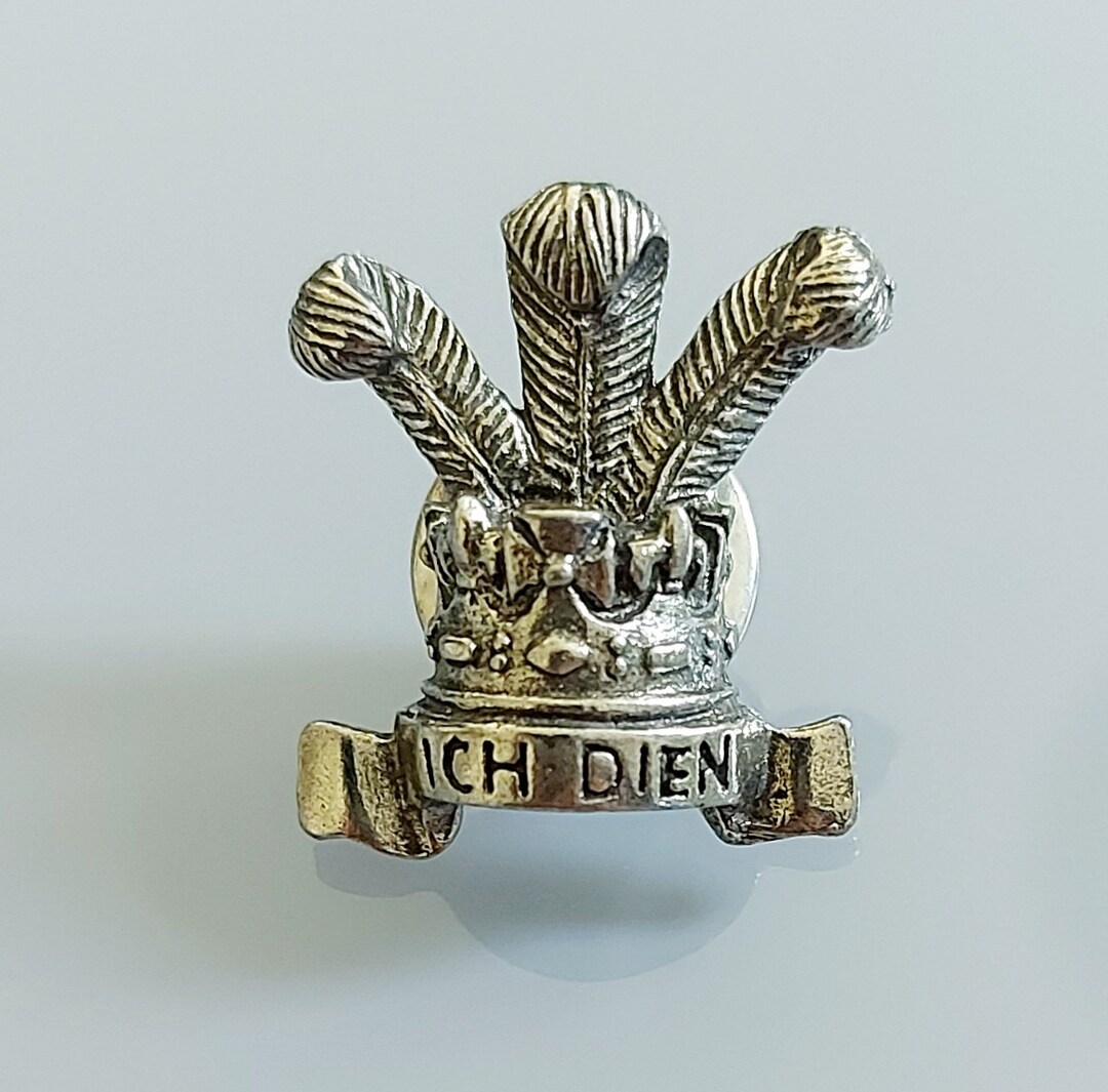 WALES FEATHERS Welsh Crest Ich Dien Pewter Pin Badge - Etsy UK