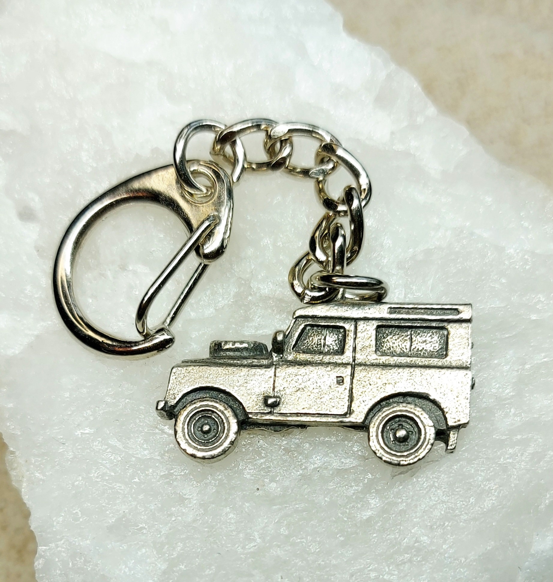 NEW Hand Cast Pewter Land Rover Key Chain Keyring - Etsy UK