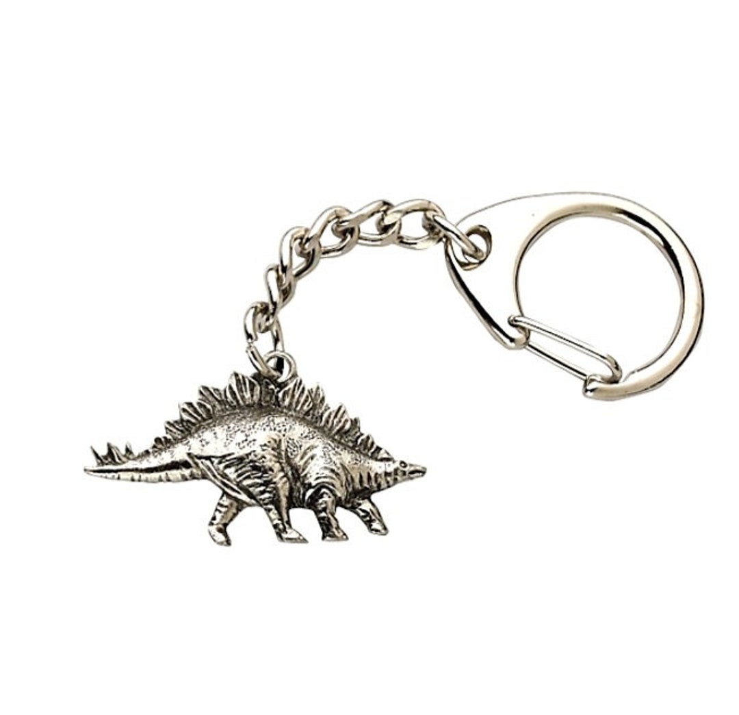 NEW Stegosaurus Jurassic Dinosaur Hand Cast Pewter Keychain - Etsy