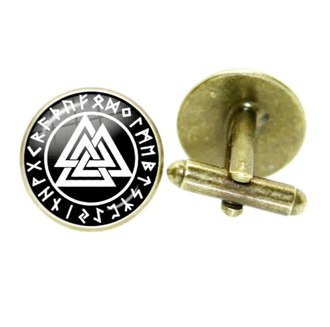 ODINS VIKING VALKNUT Symbol Runes Bronzed Cufflinks - Etsy
