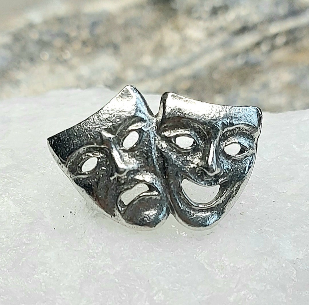 COMEDY TRAGEDY THEATRE Pewter Lapel Pin Badge - Etsy