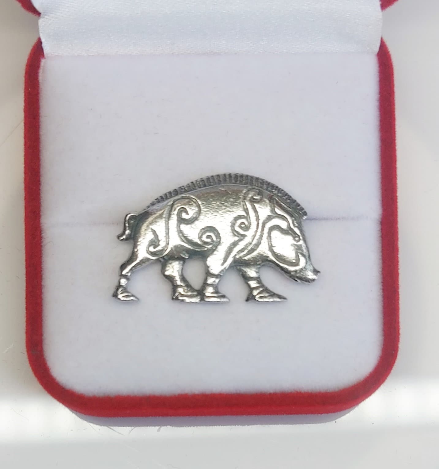 CELTIC BOAR Hand Cast Pewter Lapel Badge Tie Pin - Etsy UK