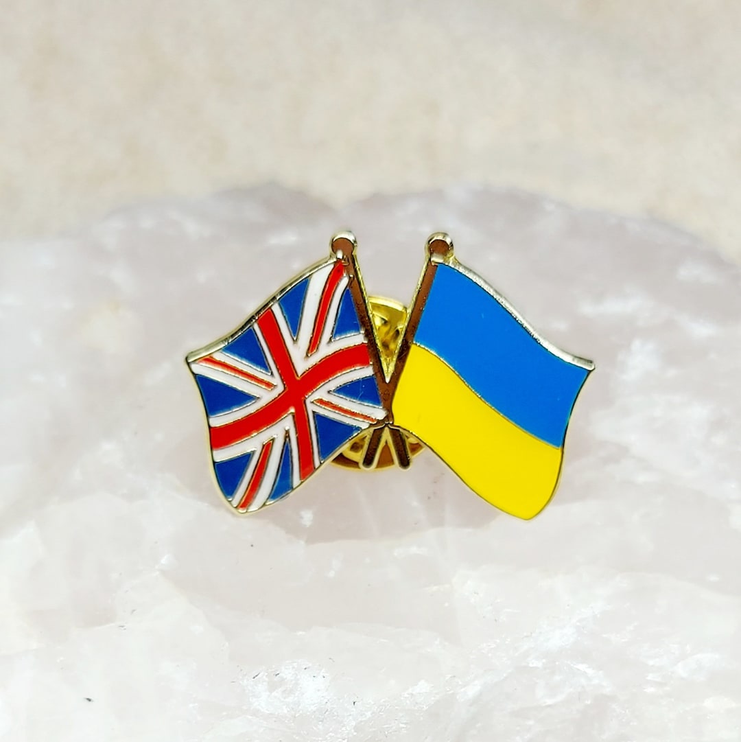 Ukrainian Flag Crossed Union Jack Alliance Metal Pin Badge - Etsy