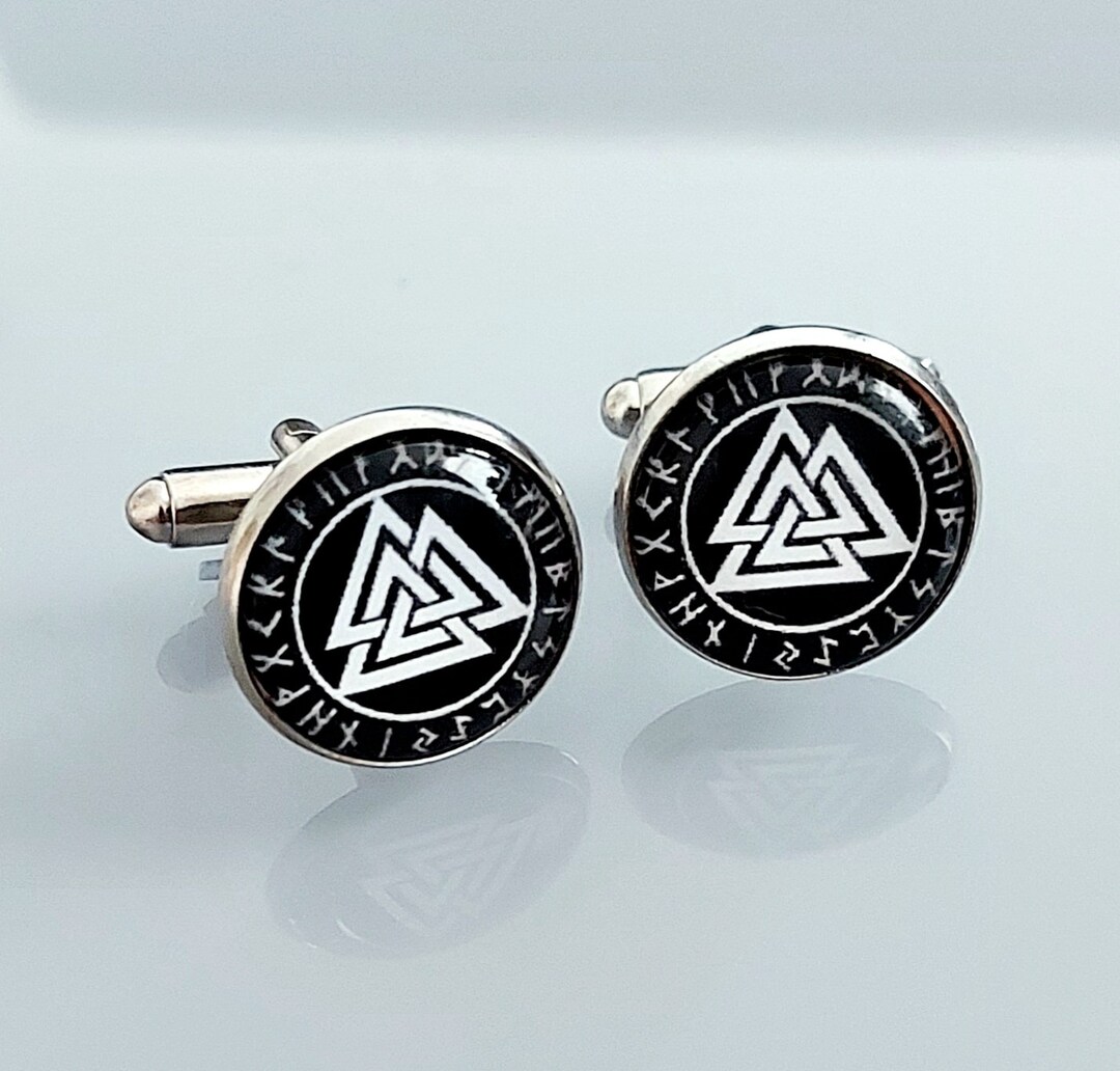 VIKING VALKNUT Odins Symbol Metal Cufflinks Gift Boxed - Etsy