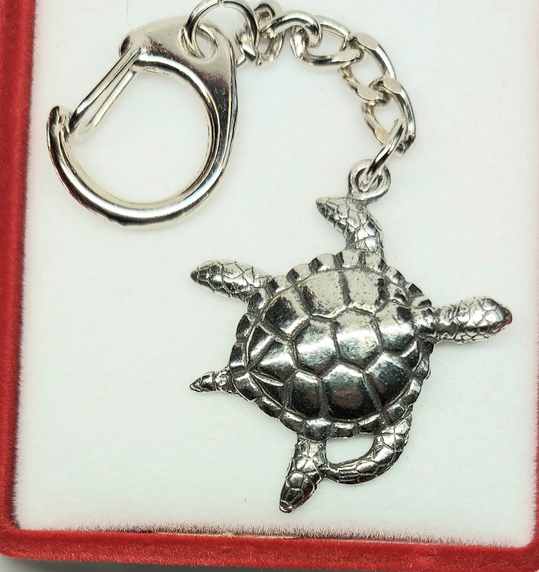NEW Sea Turtle Pewter Keyring Charm Keychain - Etsy UK