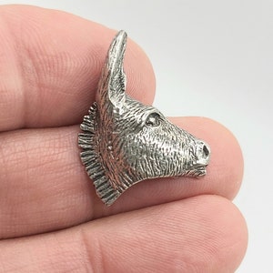 ASS DONKEY HEAD Hand Cast Pewter Metal Pin Badge - Etsy