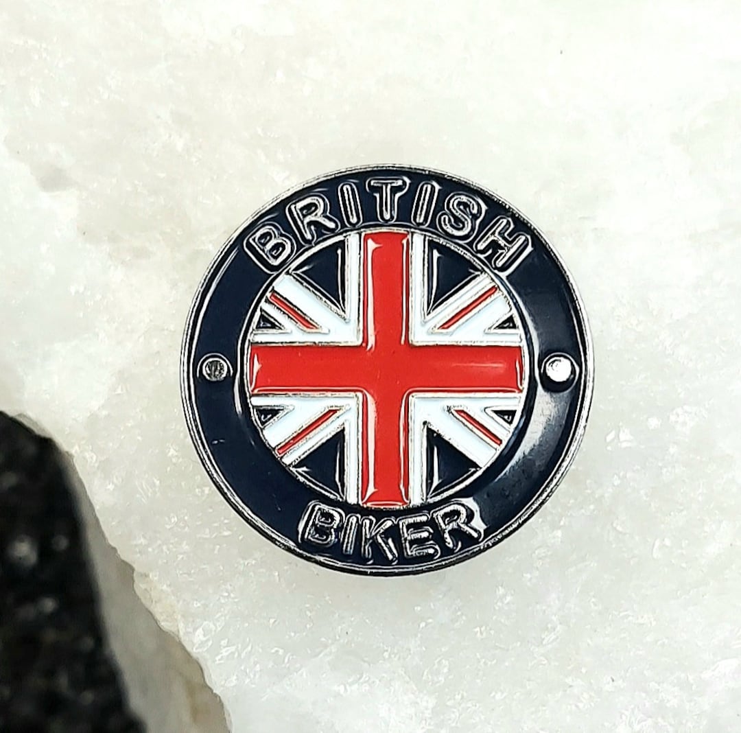 BRITISH BIKER Union Jack Pin Badge - Etsy