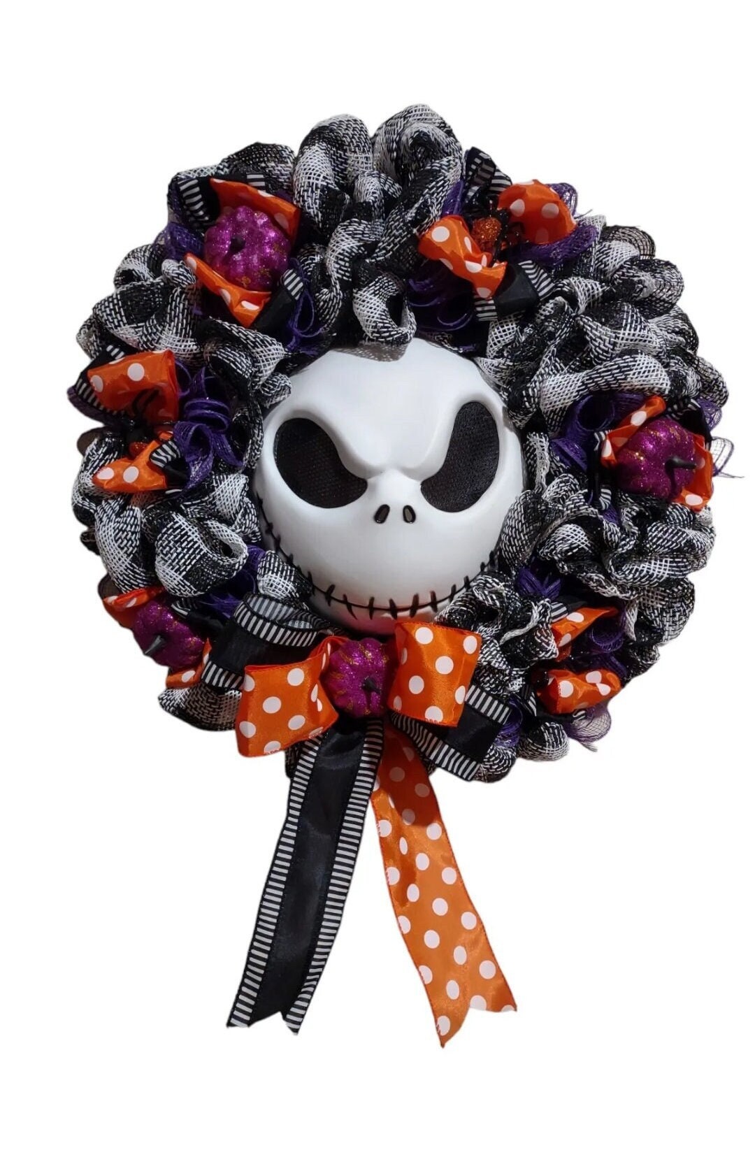 The Nightmare Before Christmas Jack Skellington Wreath - Etsy