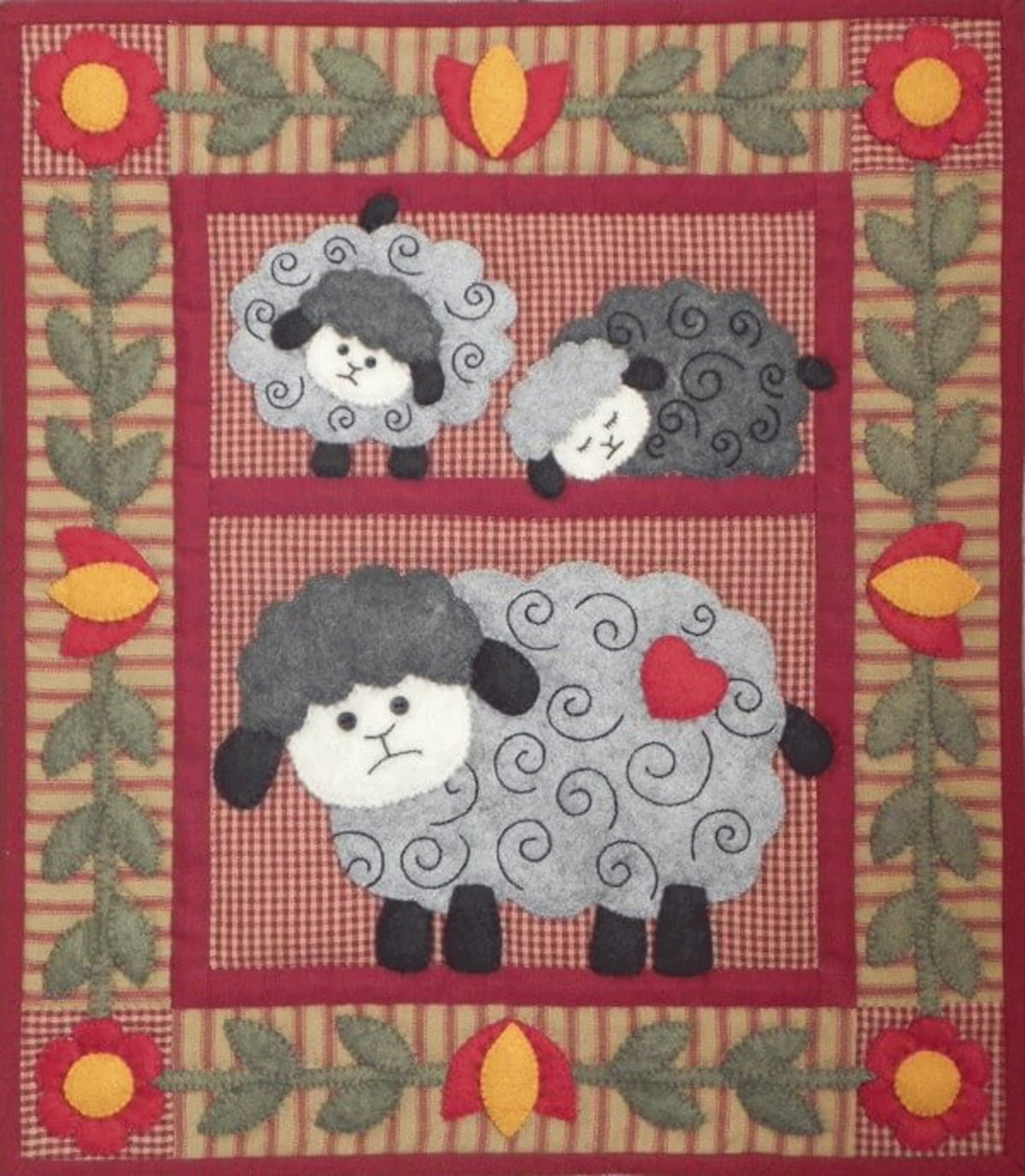 Twin Lambs Quilt Pattern by Rachel's of Greenfield | Wall Quilt Patterns | Cute Animal Craft ...