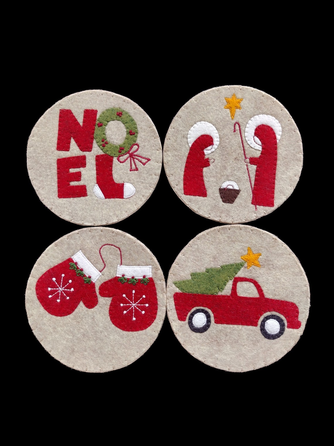 Christmas Coasters Pattern Easy DIY Coasters Christmas DIY Coasters ...