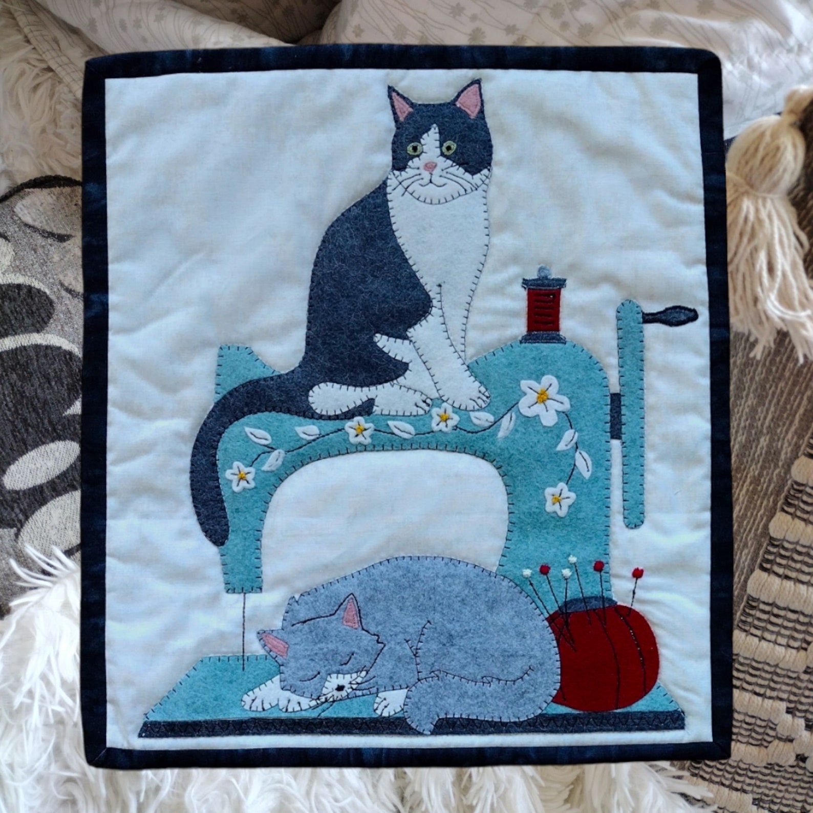 Cat Nap Kit | Cat Wall Quilt Kit | Wall Hanging Quilt Kits | Cat DIY ...
