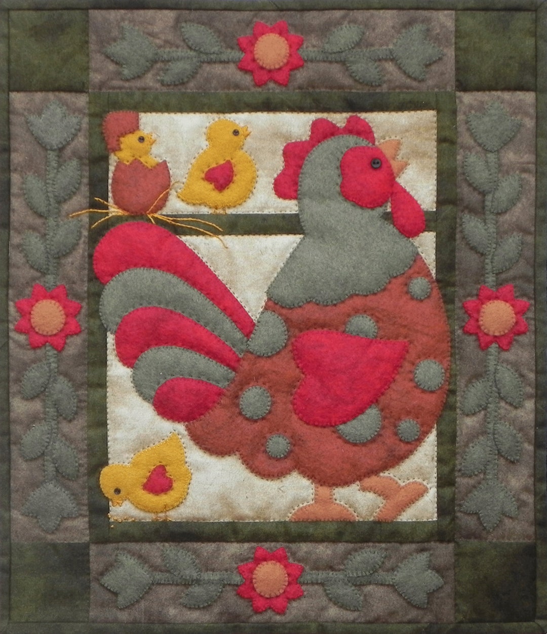 Spotty Rooster Quilt Pattern | Wall Quilt Patterns | Rooster Wall Quilt ...