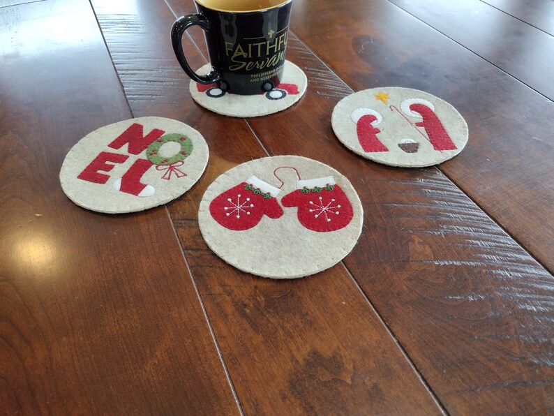 Christmas Coasters Pattern | Easy DIY Coasters | Christmas DIY Coasters ...