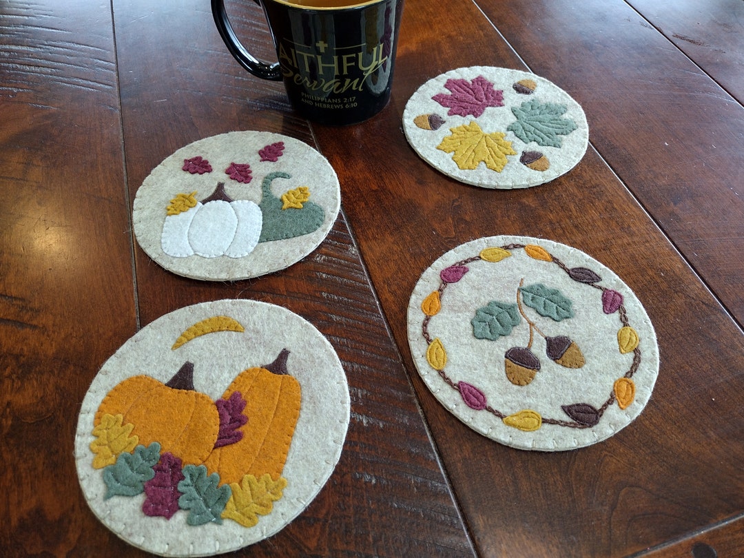 Autumn Coasters Kit | Craft Kit for Adults | DIY Coasters | 4 Fall ...