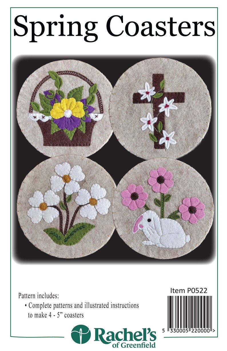 Spring DIY Coasters Pattern | Craft Pattern for Adults | DIY Coasters ...
